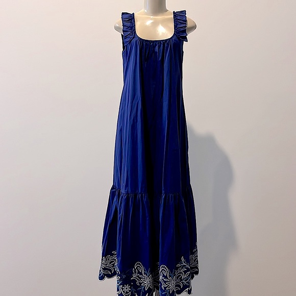 Johnny Was | Dresses | 66 Johnny Was Yoko Dress Deep Sea Blue Small ...